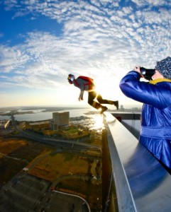 Red Bull mark 'Leap Day' with actual building leaping | Famous Campaigns