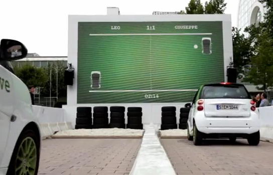 Smart cars become life-size Pong game controllers | Famous Campaigns