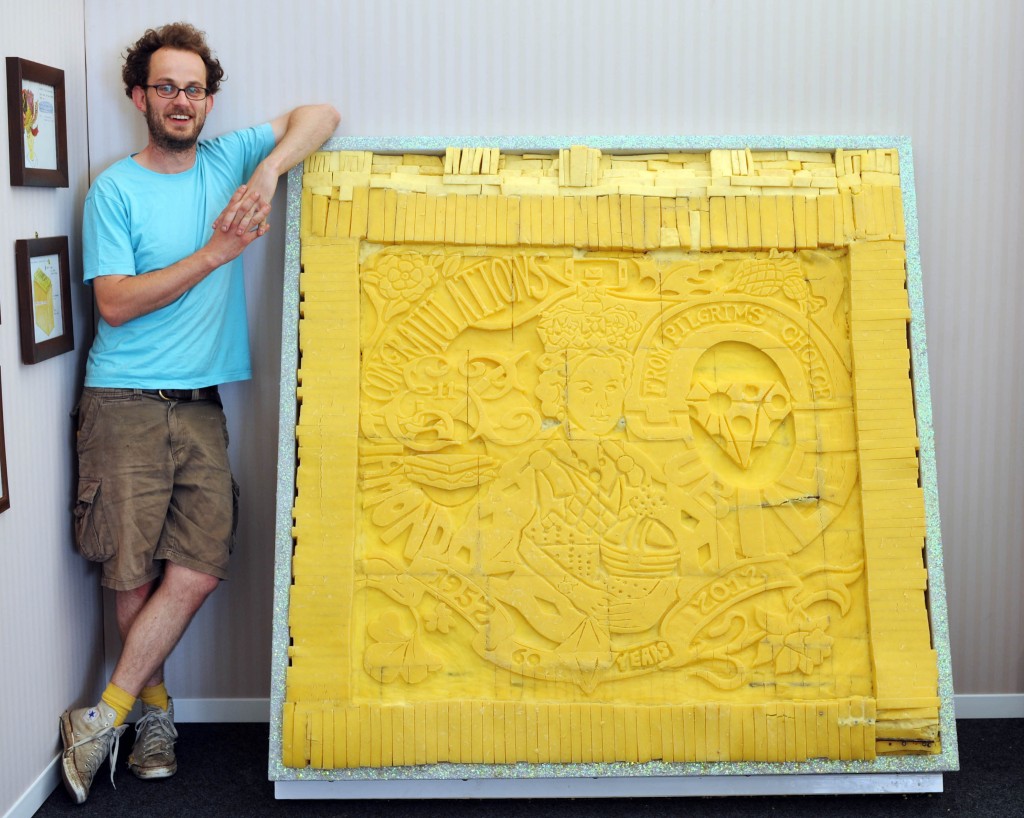 Artwork made entirely of bread and cheese unveiled | Famous Campaigns