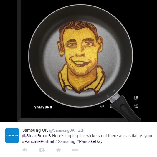 Pancake portraits as Samsung celebrate ‘Pancake Day’ | Famous Campaigns