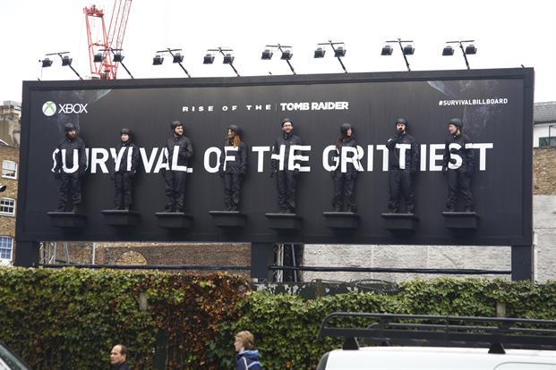 24 hour endurance billboard promotes new Lara Croft game | Famous Campaigns