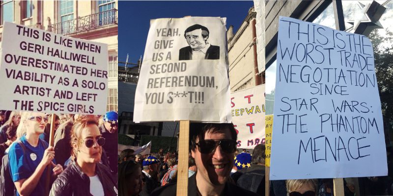 15 of the best banners and signs from the #PeoplesVoteMarch | Famous ...