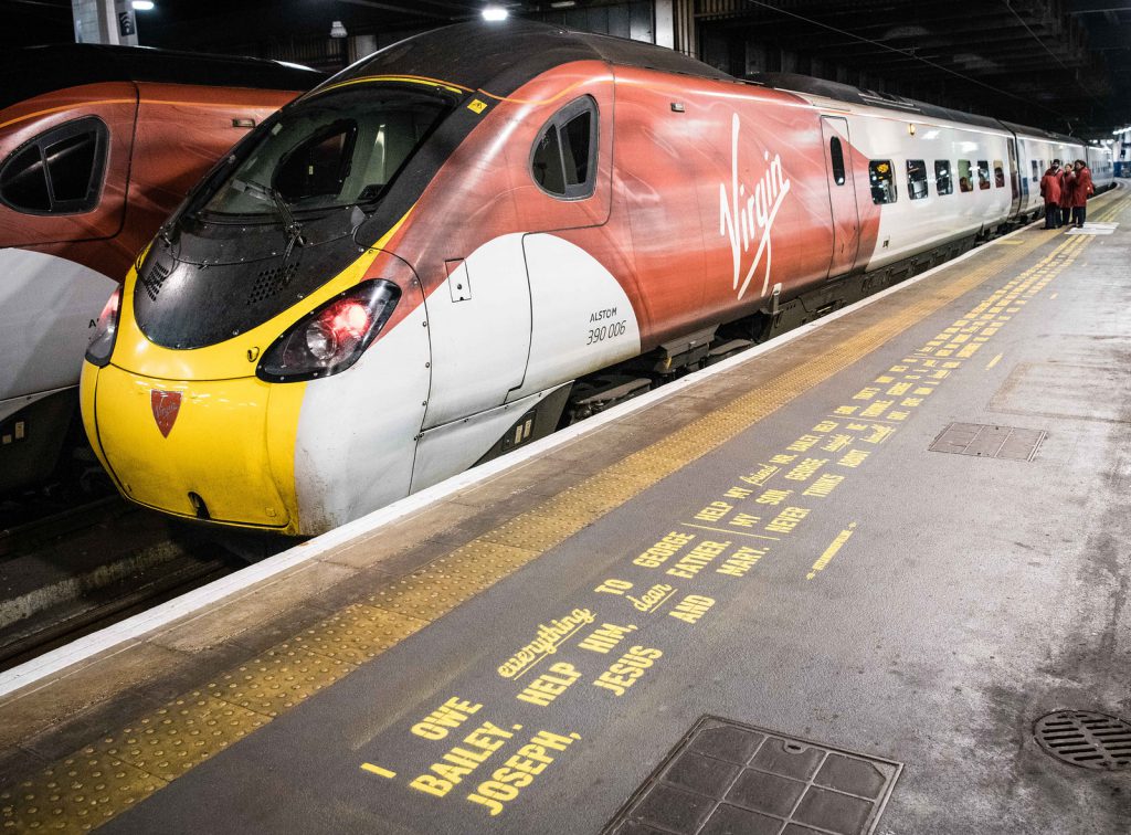 Virgin Trains are painting the script of It’s A Wonderful Life on ...