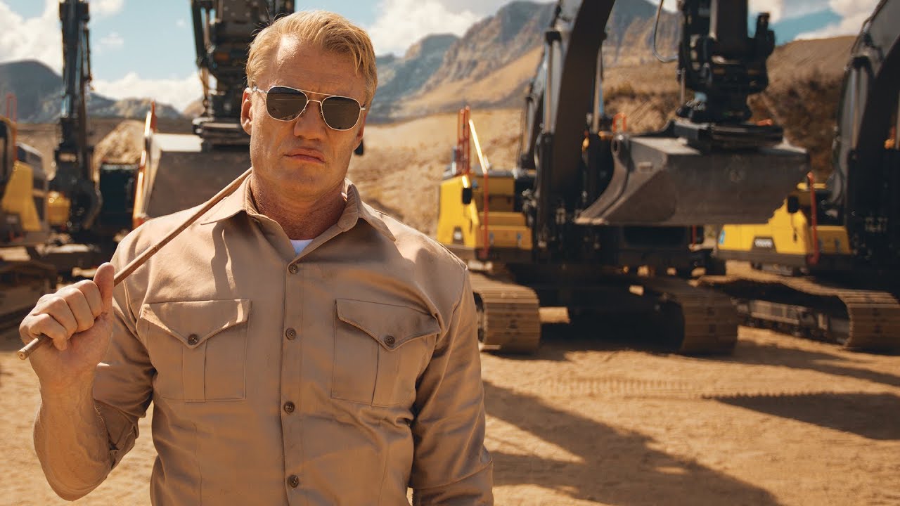 Dolph Lundgren puts Volvo Excavators through a technotronic work out ...