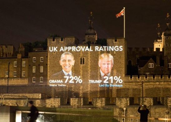 Led by Donkeys mark President Trump’s state visit with provocative ...