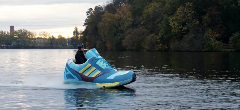 Overkill unveil jet-ski sneaker in Berlin | Famous Campaigns
