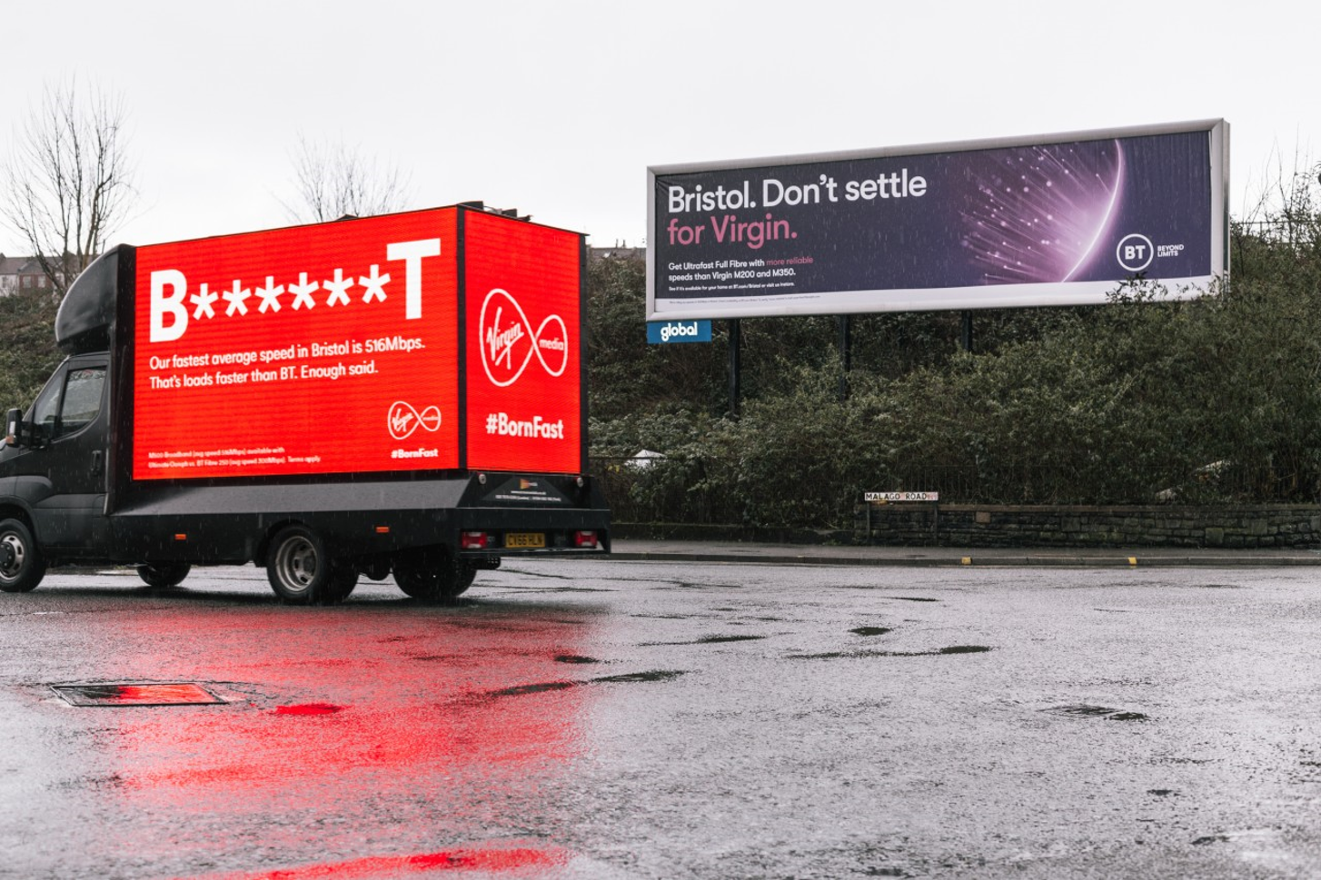 Virgin Media hits back at BT’s ‘B*****T’ billboard ads | Famous Campaigns