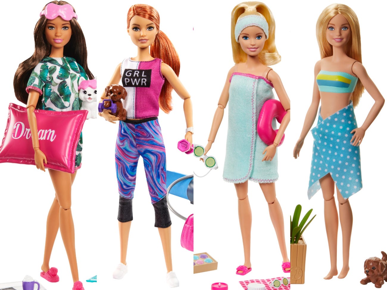 Mattel has released a ‘wellness’ self-care Barbie collection | Famous ...