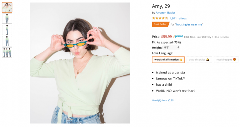 Amazon Dating – offers shoppable singles | Famous Campaigns