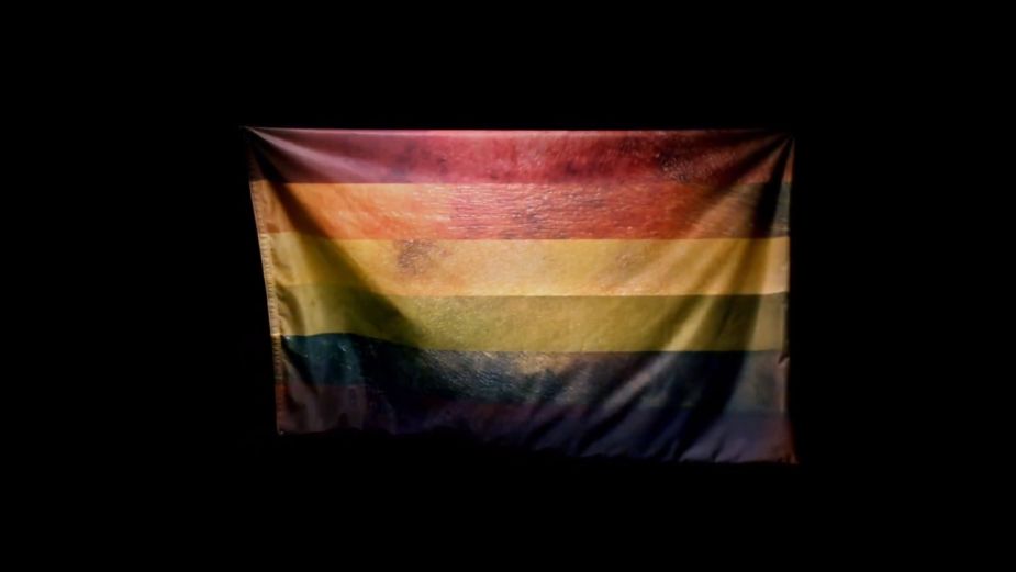 Pride flag reimagined using images of real wounds from hate crime ...