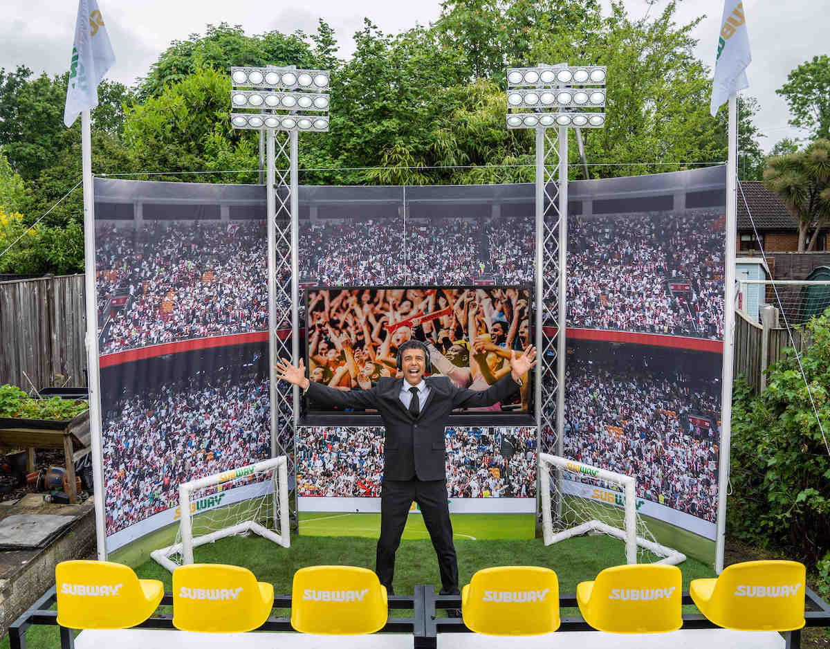 Subway build ‘Euros stadium’ in footie fans garden | Famous Campaigns