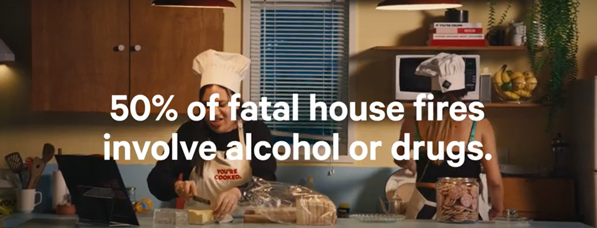 ‘You’re Cooked’ campaign warning of the dangers of cooking under the ...