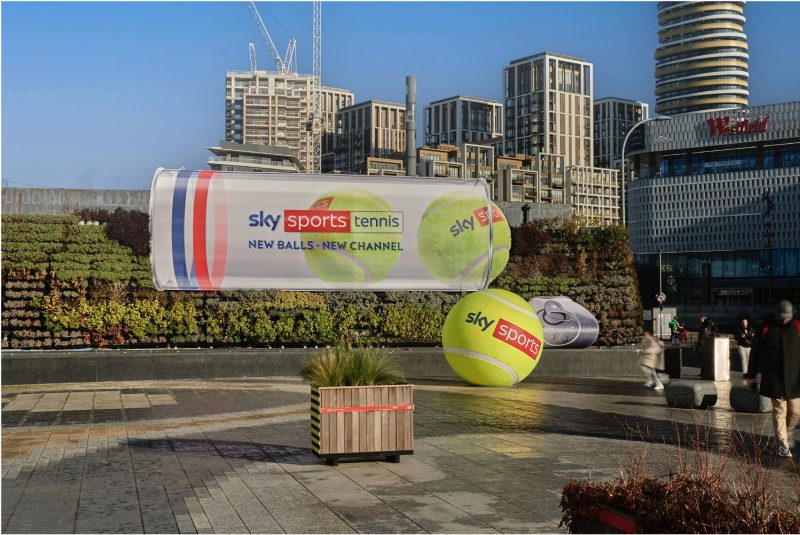 Sky Sports Tennis launch with XL outdoor special builds | Famous Campaigns