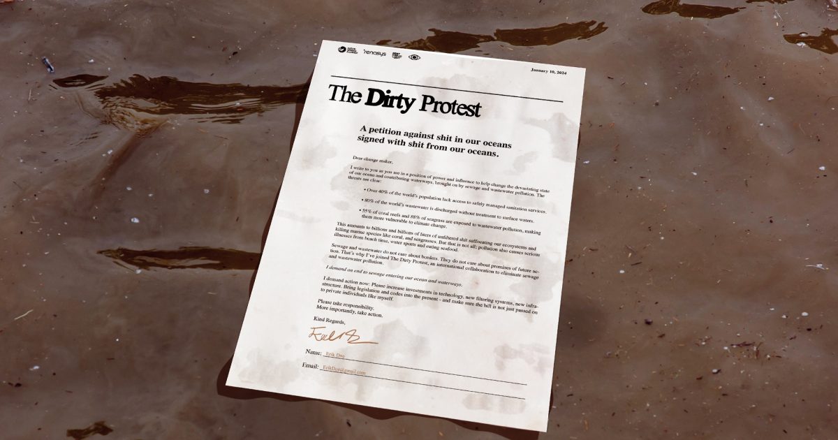 A literal ‘Dirty Protest’: A petition that is signed with real sewage ...