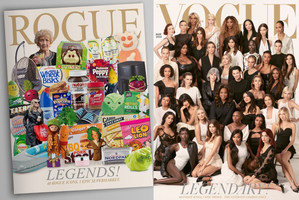 Aldi parodies Vogue front cover with its own selection of ‘iconic ...
