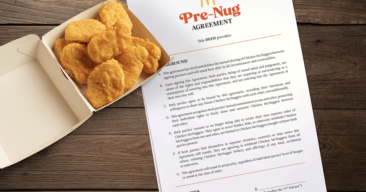 McDonald’s urges people to make the ultimate commitment by signing a ...