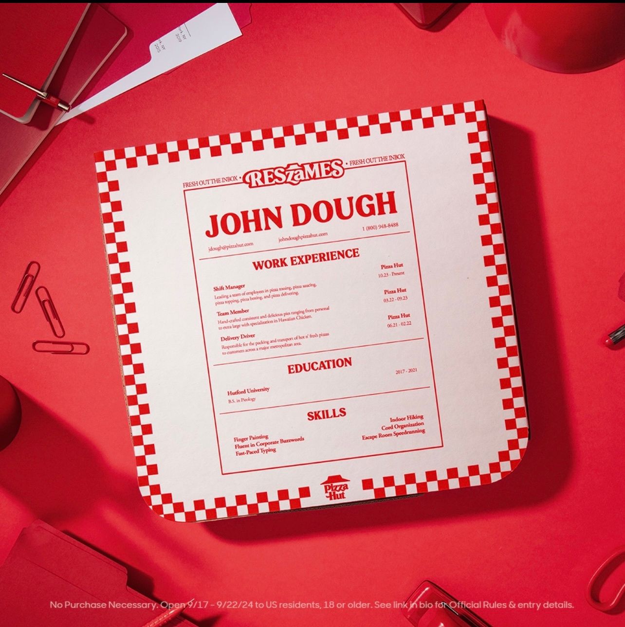 Now you can get your CV printed on a Pizza Hut box | Famous Campaigns