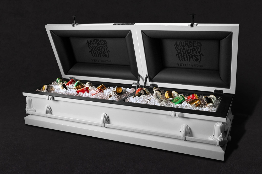Liquid Death and Yeti will ‘murder your thirst’ with life-size Casket ...