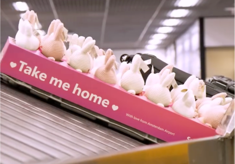 Schipol airport dispense free Miffy toys on the baggage carousel | Famous Campaigns