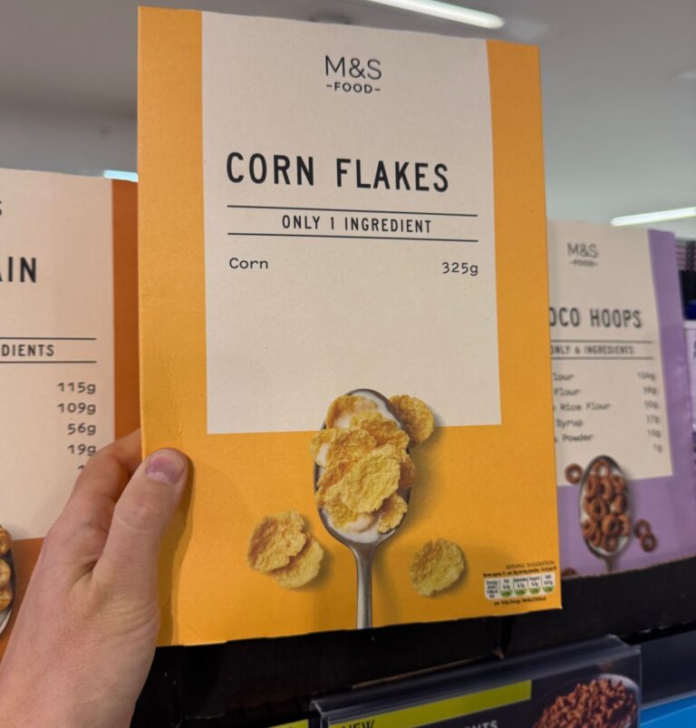 M&S disrupts cereal aisle with ‘Only 1 Ingredient’ Cornflakes | Famous ...