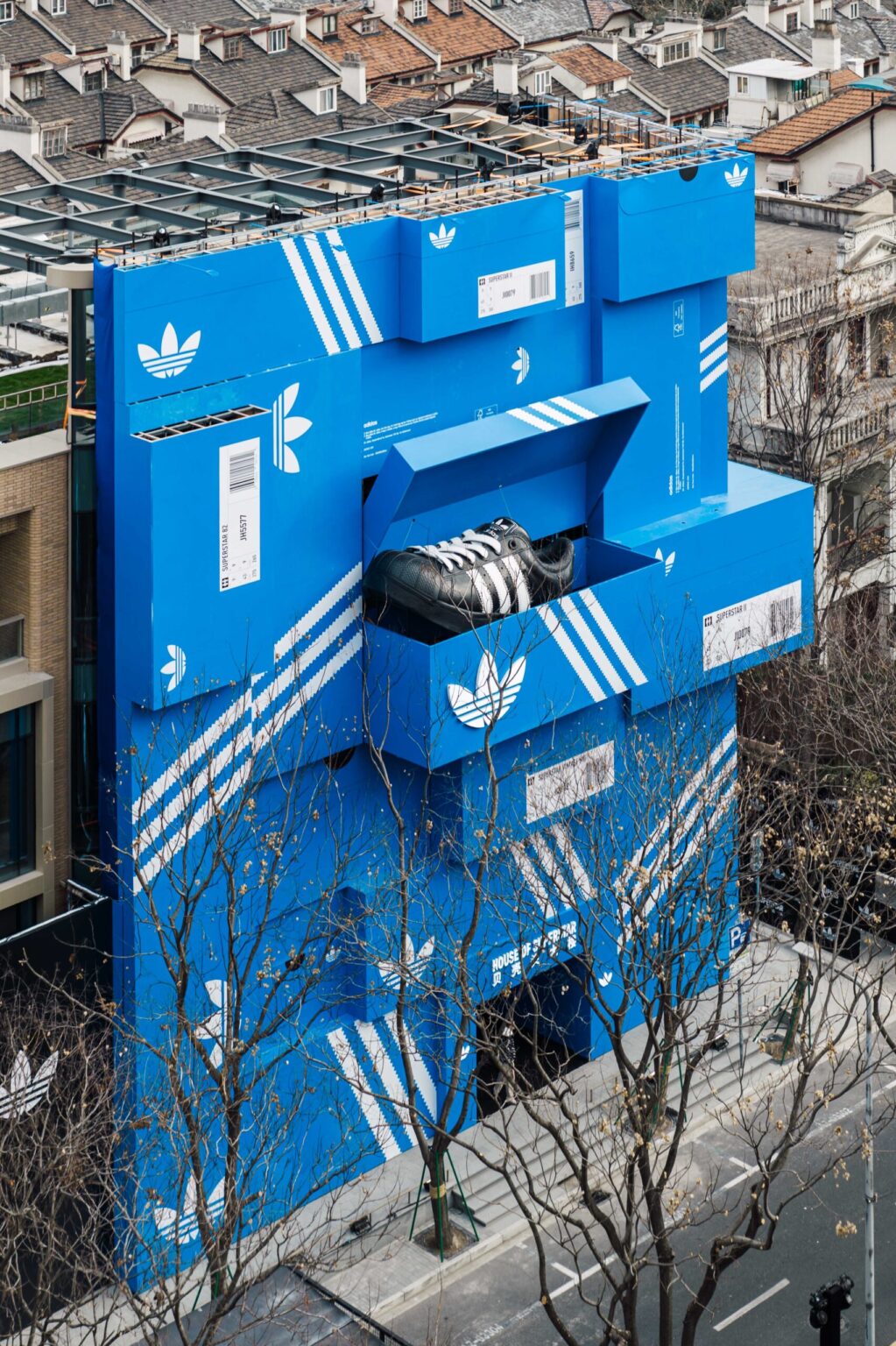 adidas takes over Shanghai with shoebox build | Famous Campaigns