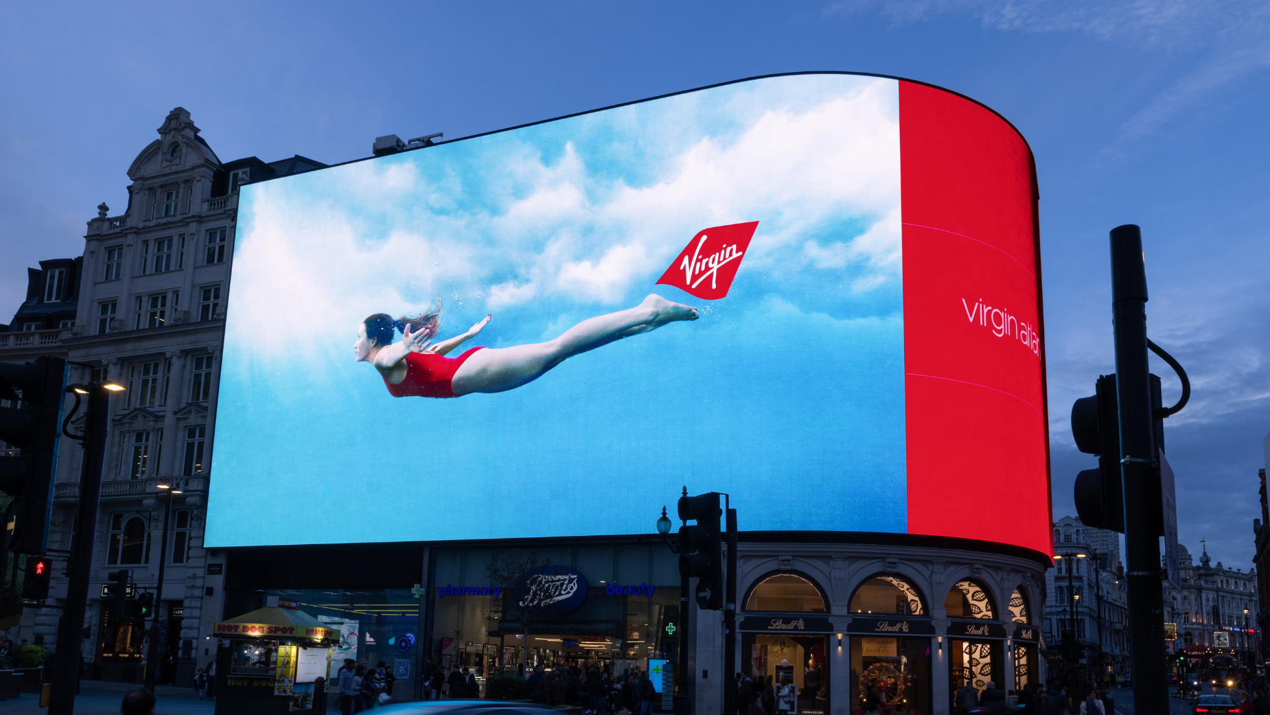 Virgin Atlantic unveils bold new OOH campaign at Piccadilly Lights ...