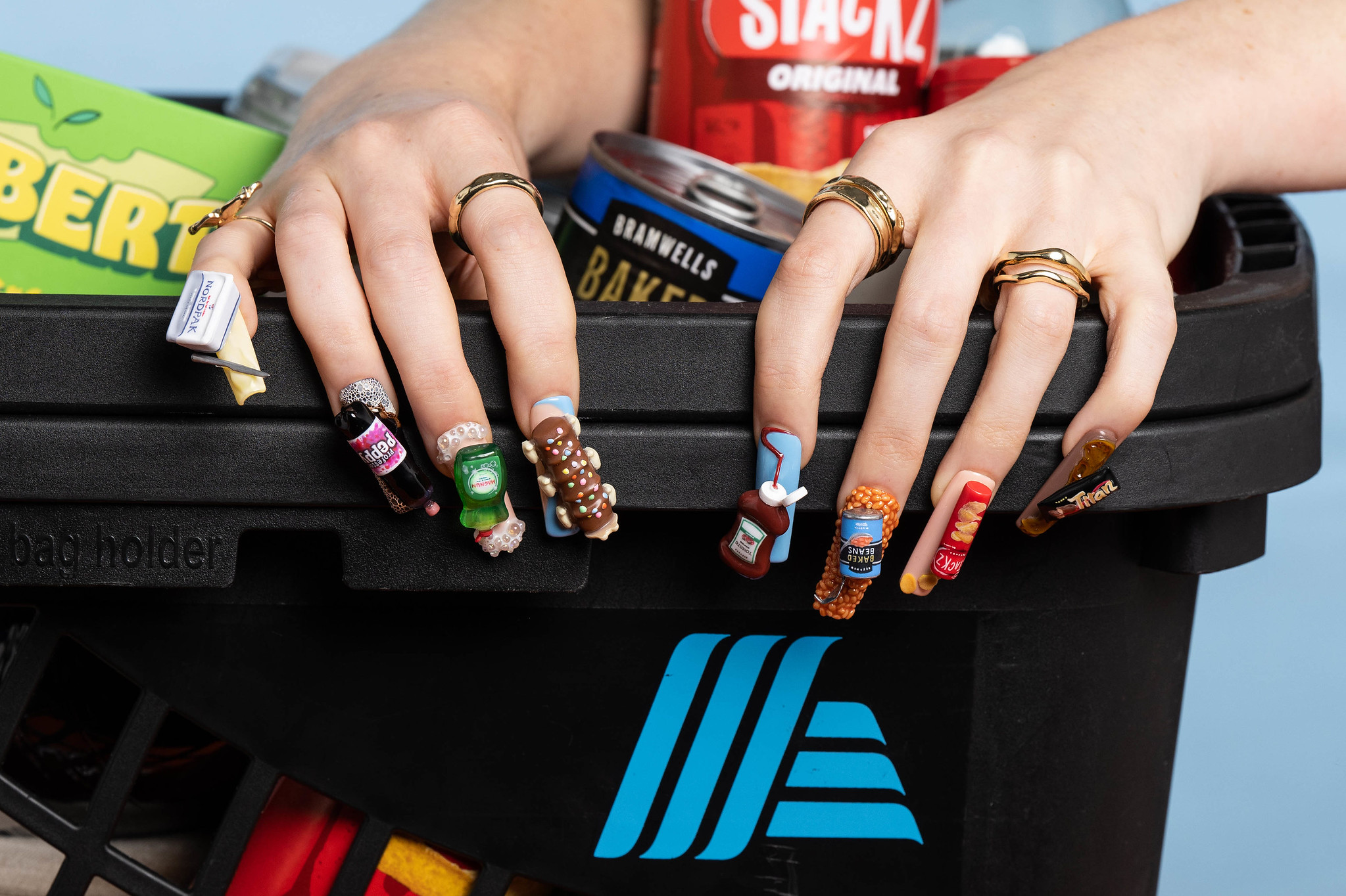 Nailed it! Aldi’s baked beans & butter-inspired 3D nail art are this ...