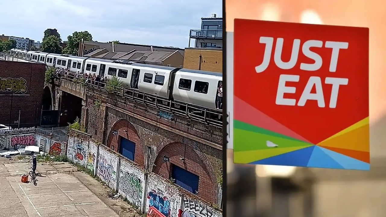 Just Eat rider becomes unlikely hero during UK heatwave meltdown ...