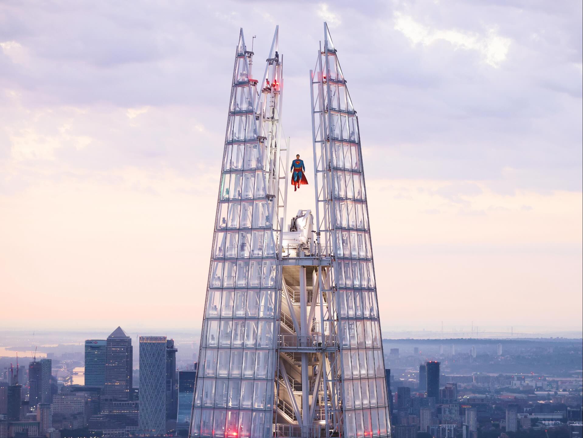 Superman soars above The Shard in next-level publicity stunt | Famous ...