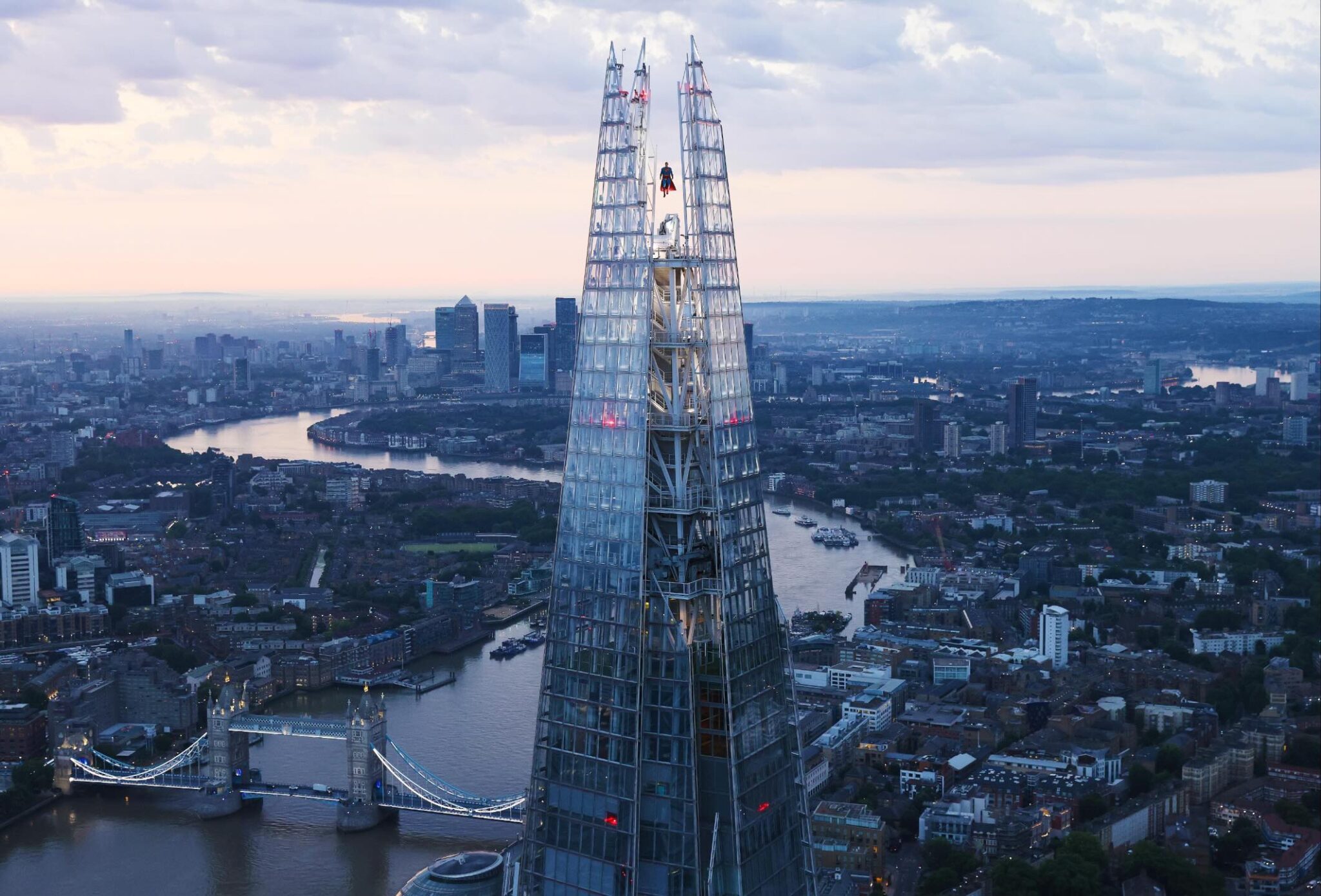 Superman soars above The Shard in next-level publicity stunt | Famous ...