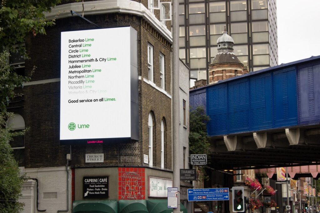 Lime Bikes cash in on tube walk out | Famous Campaigns