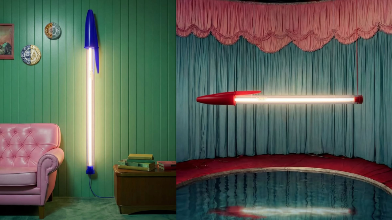 Seletti turns up the nostalgia with giant BIC pen lamp | Famous Campaigns