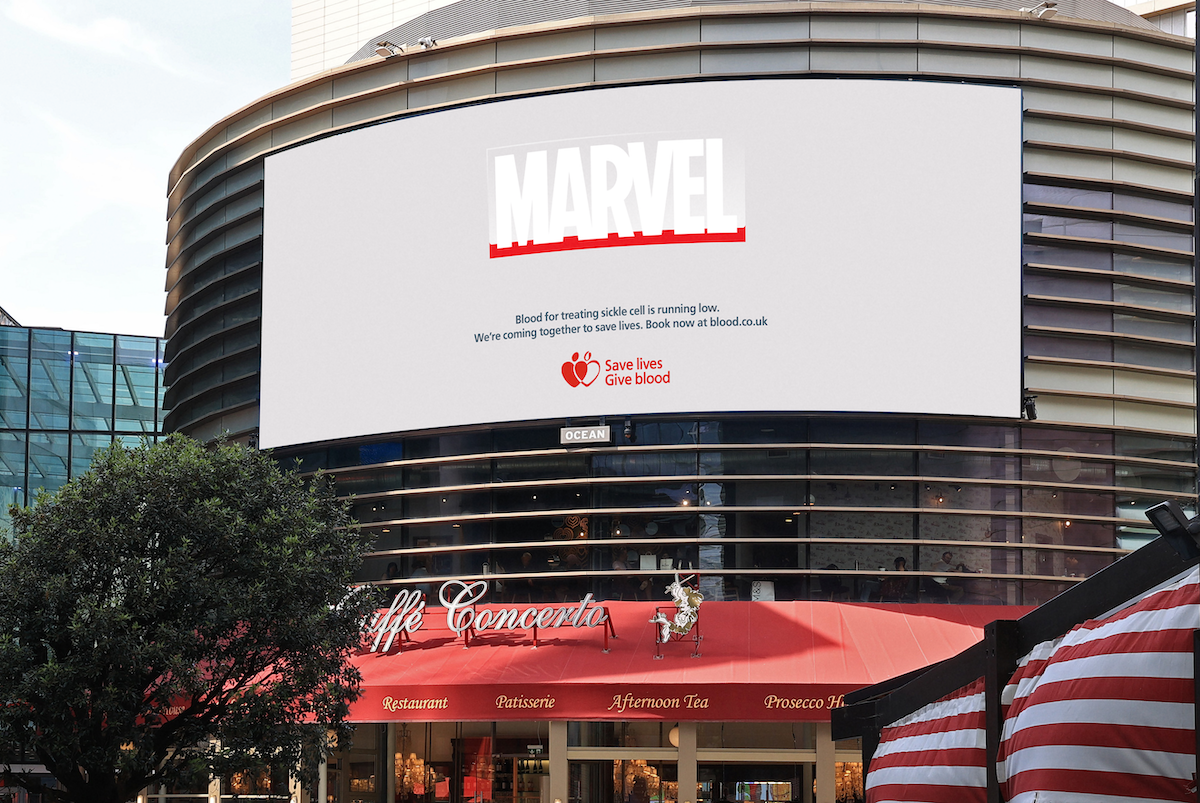 NHS Blood and Transplant drains iconic logos to spotlight blood ...